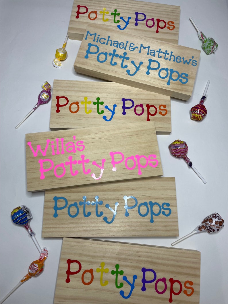 Personalized Potty Pops Wood Block: Toilet Training Reward Sign - Etsy