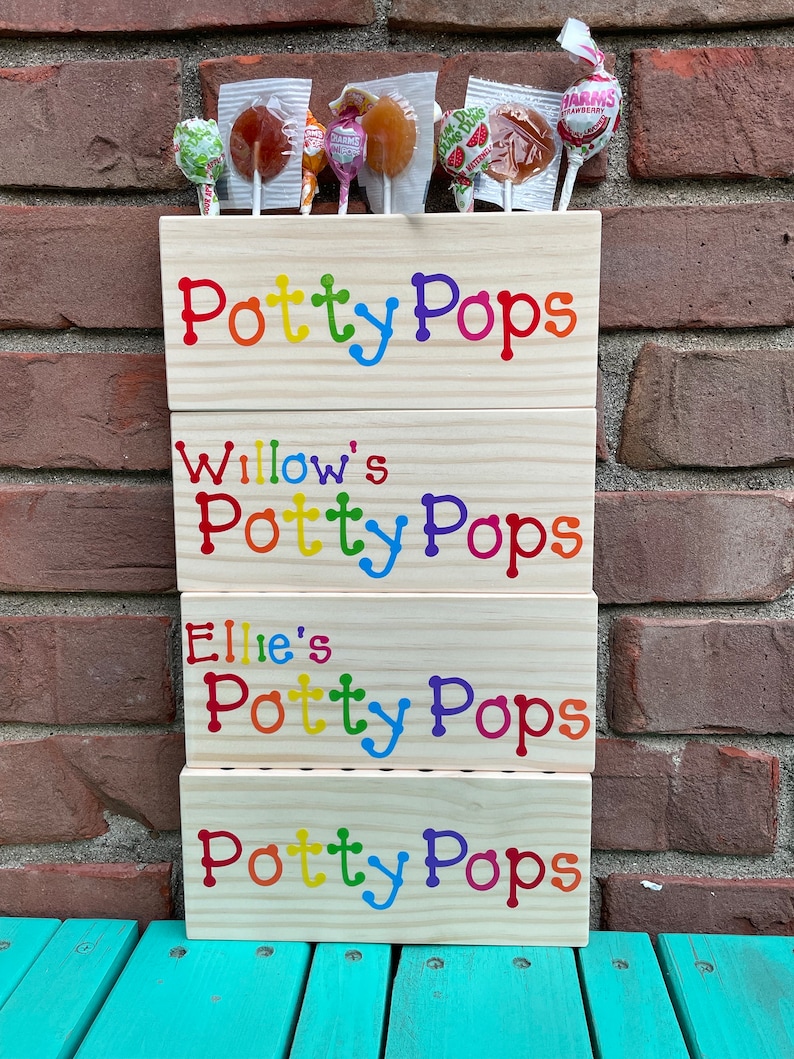 Personalized Potty Pops Wood Block: Toilet Training Reward Sign - Etsy