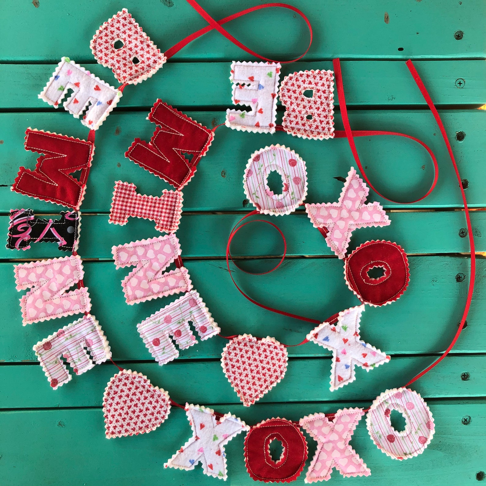 Holiday Quilted Mini Letter Banner: Unique Garland Decoration - Etsy
