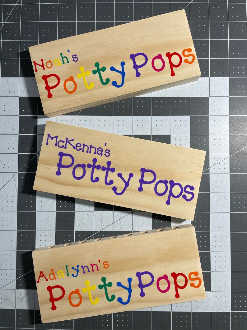 Personalized Potty Pops Wood Block: Toilet Training Reward Sign - Etsy