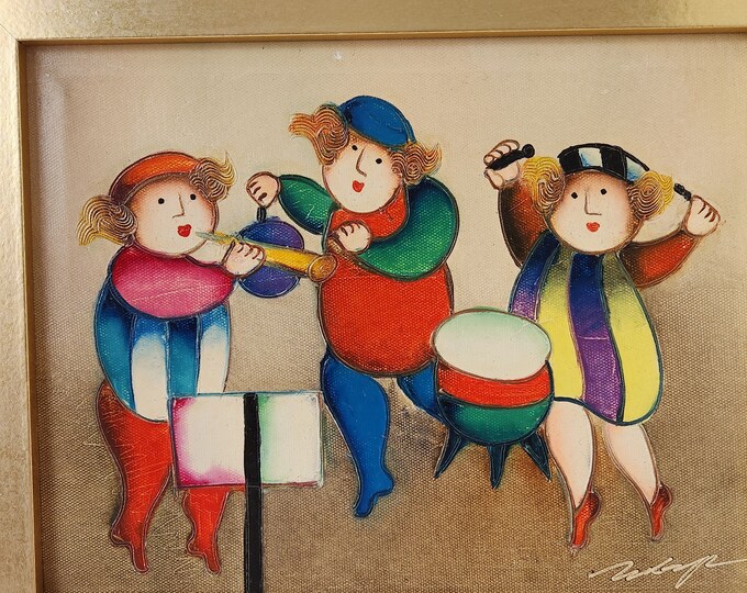 J Roybal Musical Children Art. Canva Oil Painted ART. Joyce Roybal ...