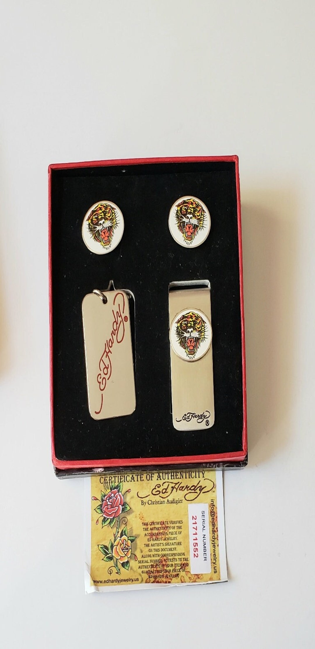 Ed Hardy Jewelry Set.ed Hardy Money Clip.ed Hardy Cuff Links. Ed Hardy ...