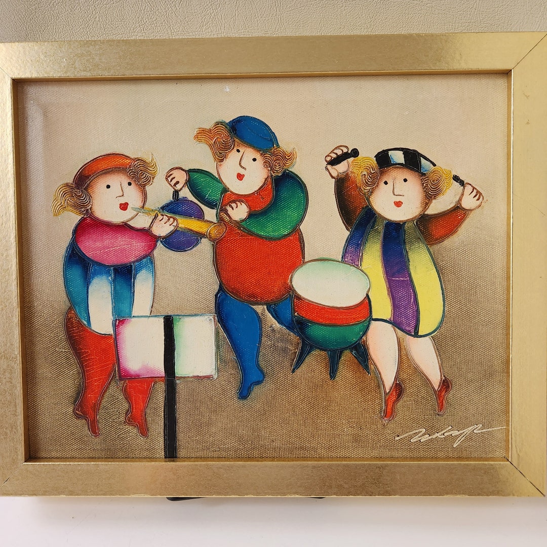 J Roybal Musical Children Art. Canva Oil Painted ART. Joyce Roybal ...