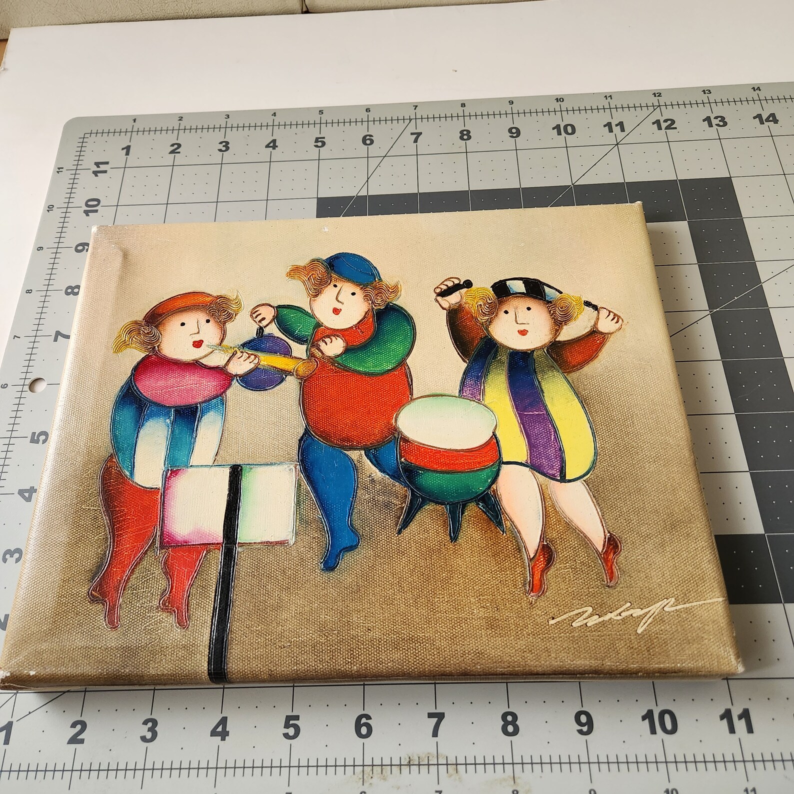 J Roybal Musical Children Art. Canva Oil Painted ART. Joyce - Etsy