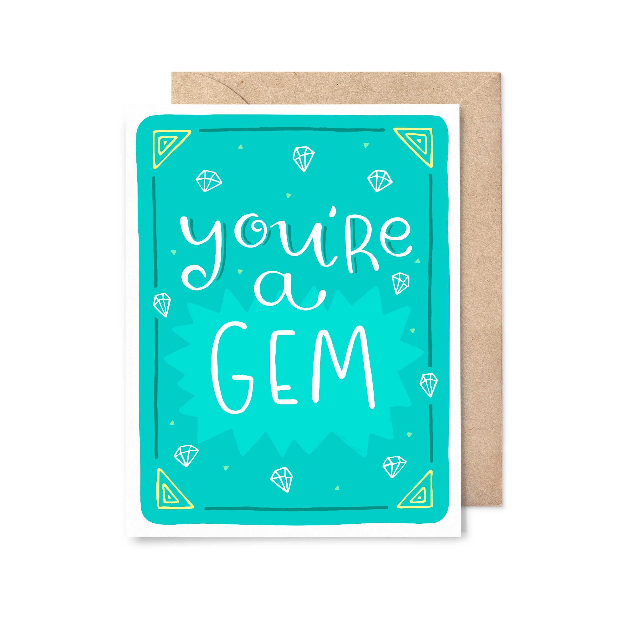 Thank You Card You're a Gem - Etsy