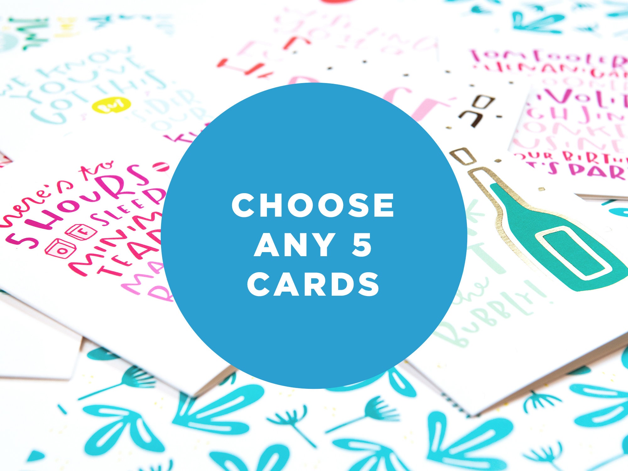 Choose Any 5 Cards - Create Your Own Card Set - Etsy