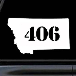 MONTANA Decal. "406" MONTANA State. Car Decals. Stickers. - Etsy