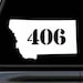MONTANA Decal. "406" MONTANA State. Car Decals. Stickers. - Etsy