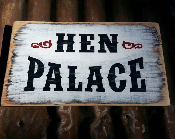 CHICKEN COOP Sign. Hen Palace. Hand Painted Wooden Sign. Hen Sign. - Etsy