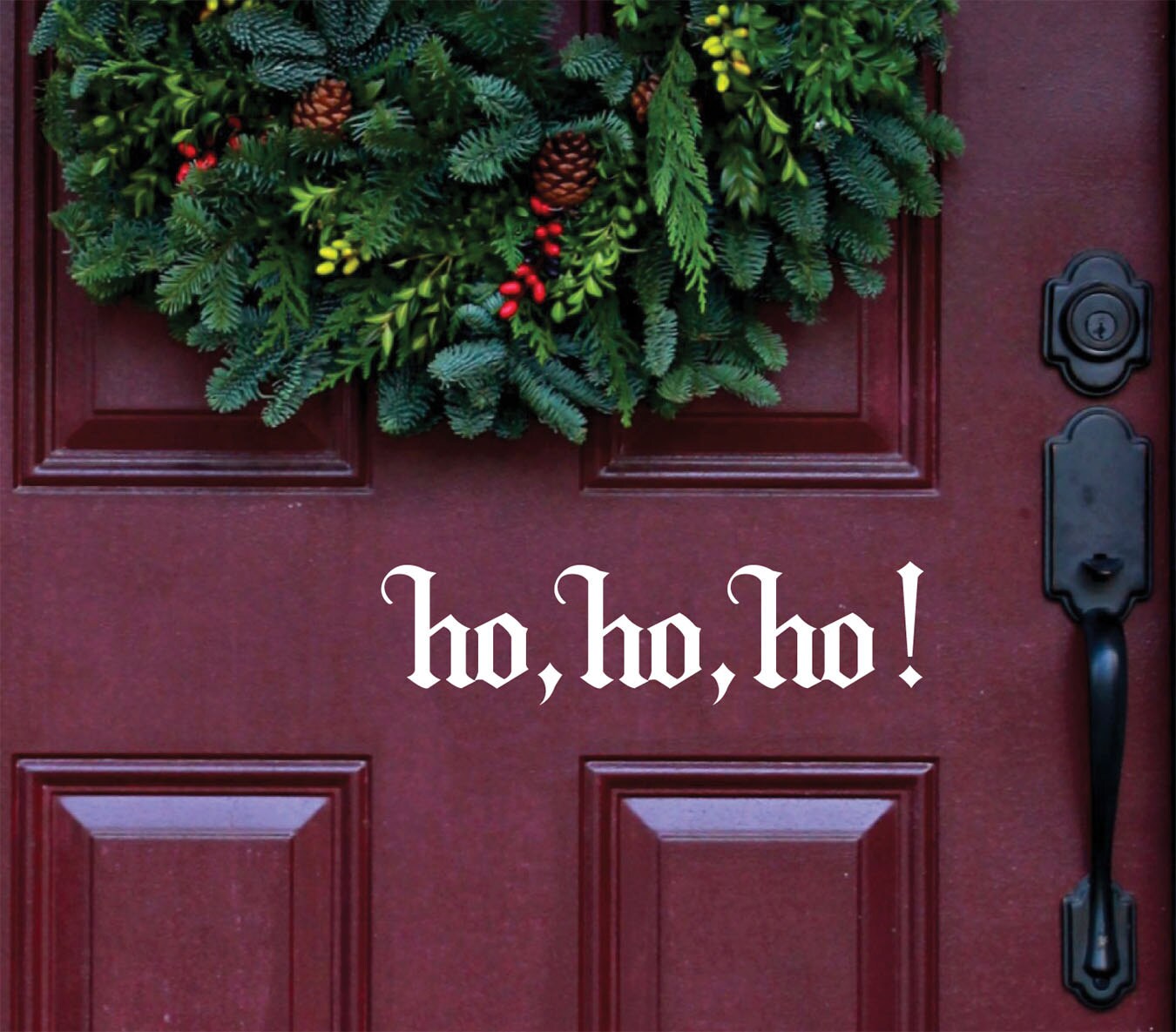 Ho, Ho, Ho! CHRISTMAS Door Decal, Holiday Decal, Vinyl Wall Art, Custom ...