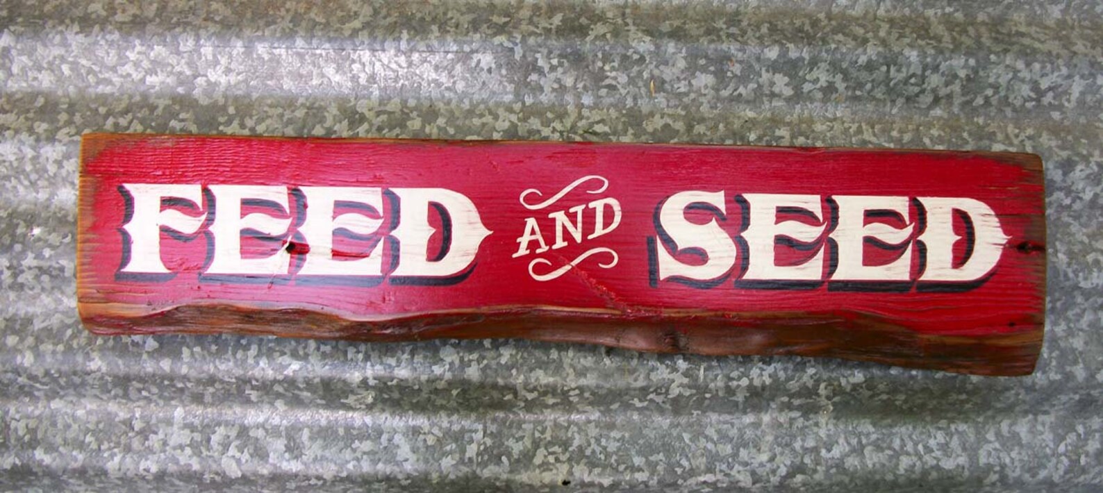 Hand Painted FEED and SEED Sign. Hand Lettered on Reclaimed - Etsy
