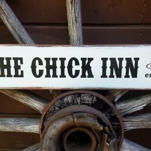 CHICKEN COOP Sign. the Chick Inn, Est. 2020. Hand Painted Wooden Sign ...