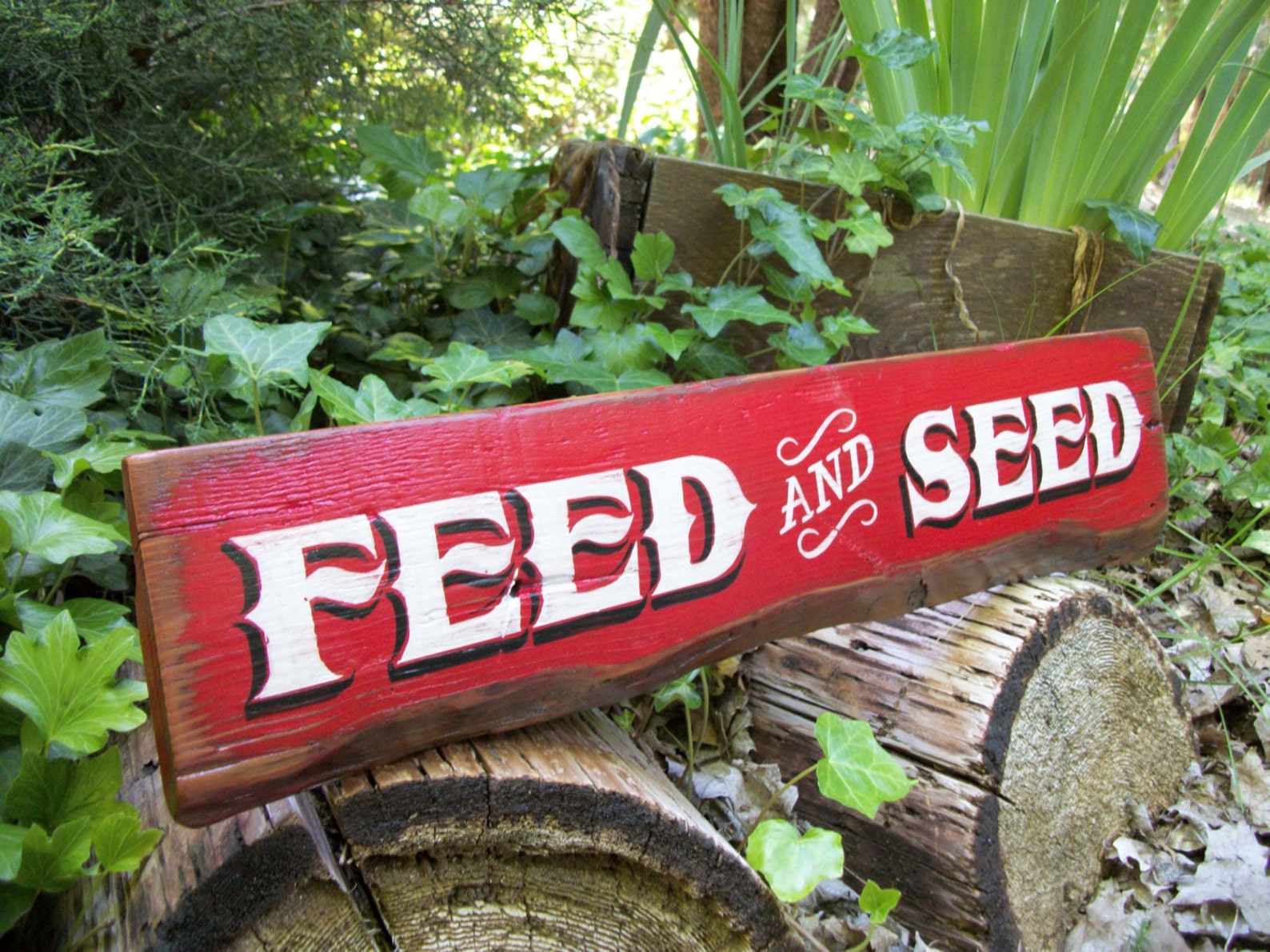 Hand Painted, FEED and SEED Sign. Hand Lettered on Reclaimed Board ...