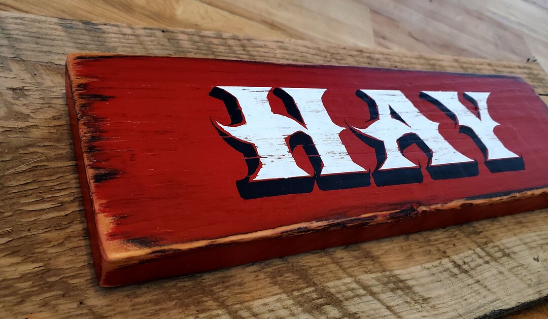 Hand Painted Western Sign, "hay" Geat for the Horse Barn - Etsy
