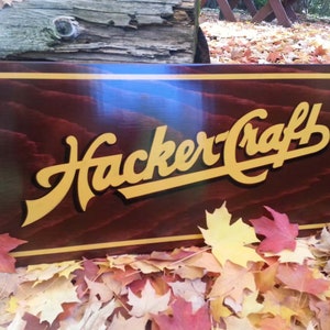 CHRIS CRAFT Boat Sign. Classic Wooden Boat Sign, Vintage Boats. Antique ...