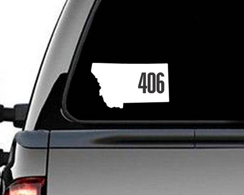 MONTANA Decal. 406 MONTANA State. Car Decals. - Etsy