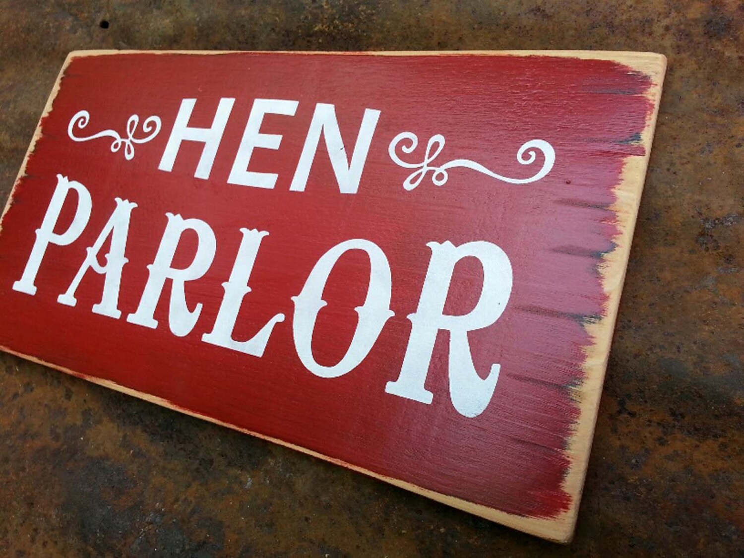 HEN PARLOR Sign. Chicken Coop Sign. Hand Painted Wooden Sign. Hen Sign ...