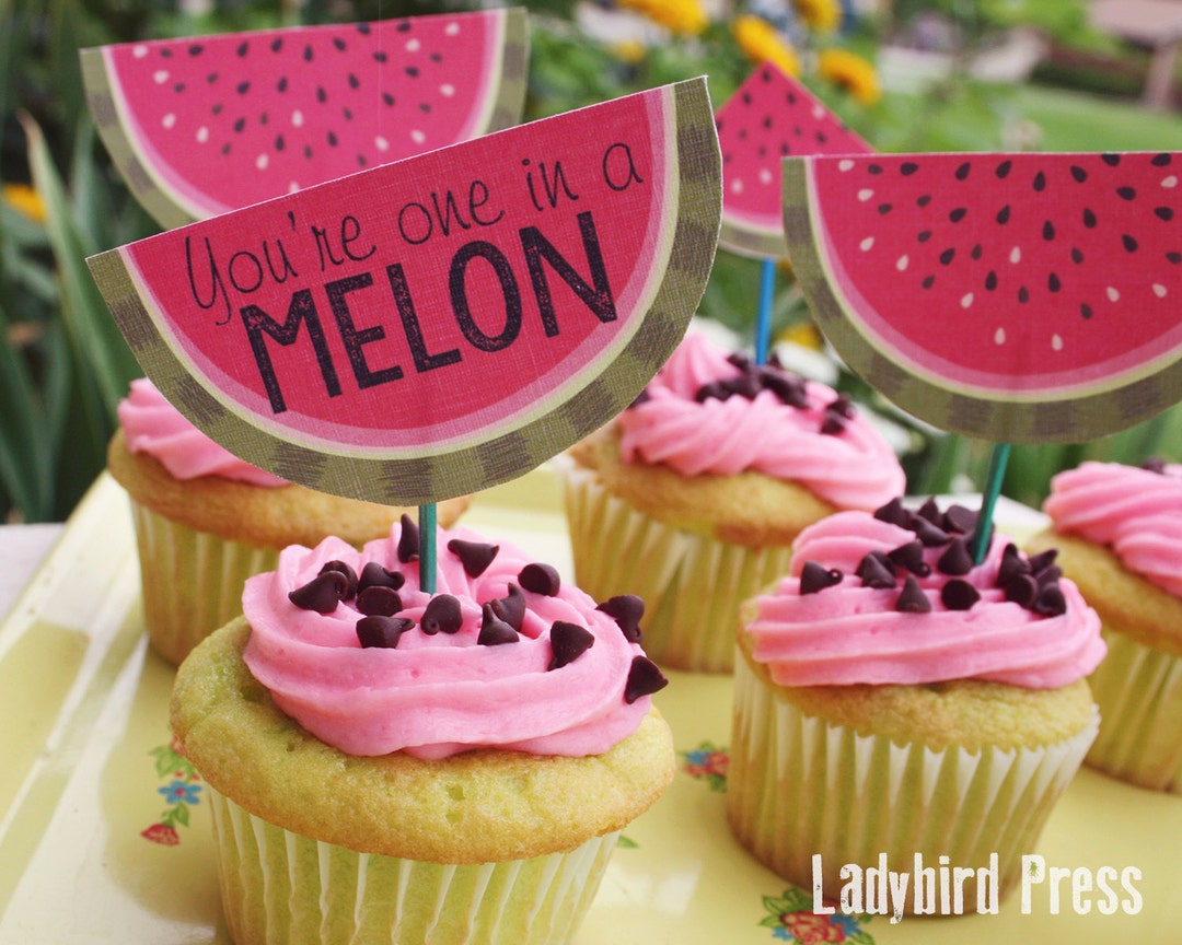 Printable Summer Cupcake Toppers Watermelon Family Reunion - Etsy