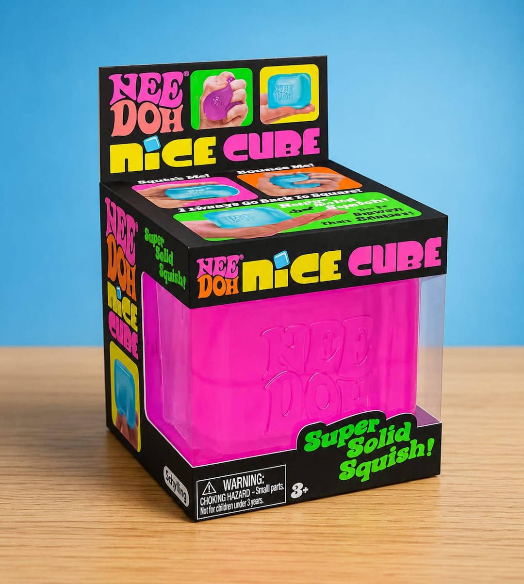 Needoh Nice Cube Stress Ball, Sensory Fidget Toy, Anxiety Relief ...