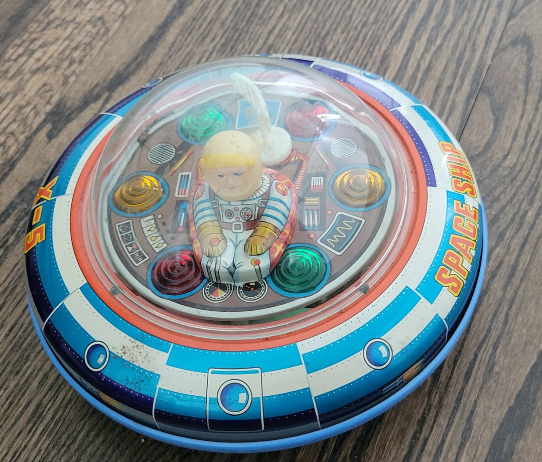 Vintage Space Ship X-5 Tin Toy Battery Operated. WORKING. Rare!!! - Etsy