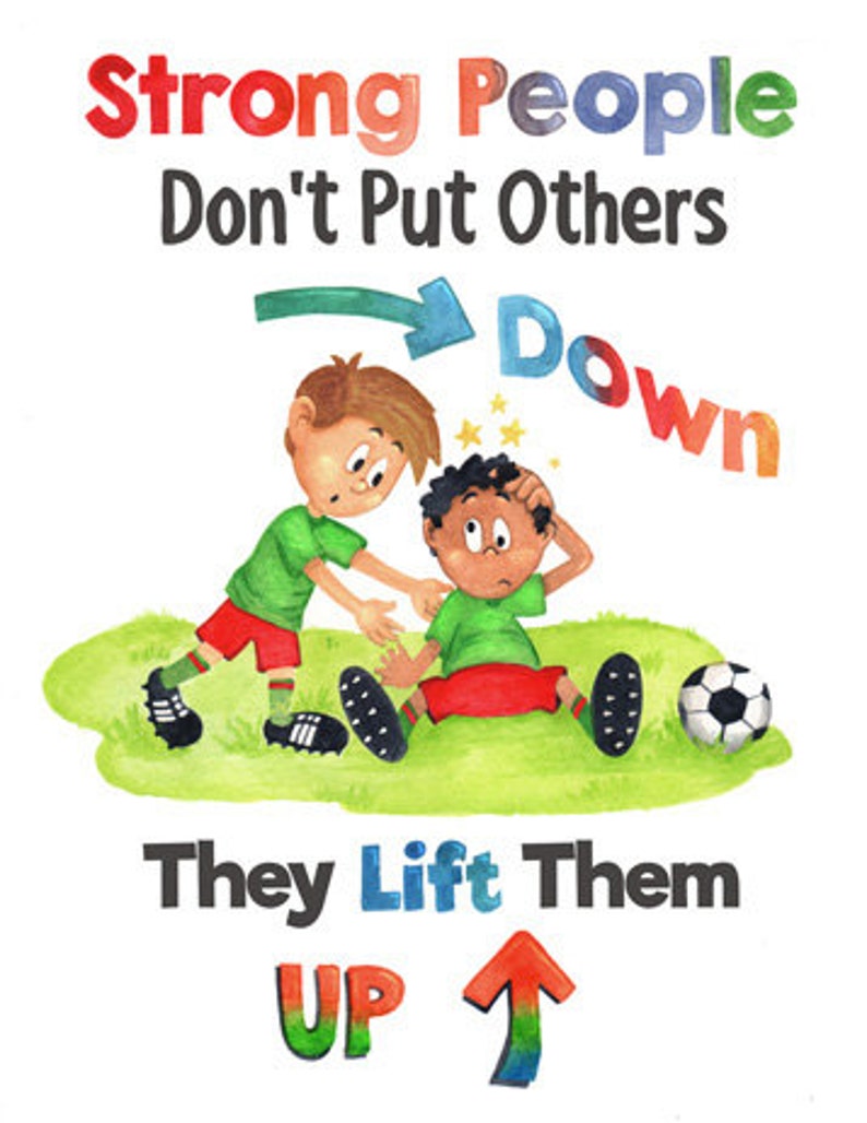 Don't Put Others Down Cute Kids Poster Digital File 8.5x11 - Etsy