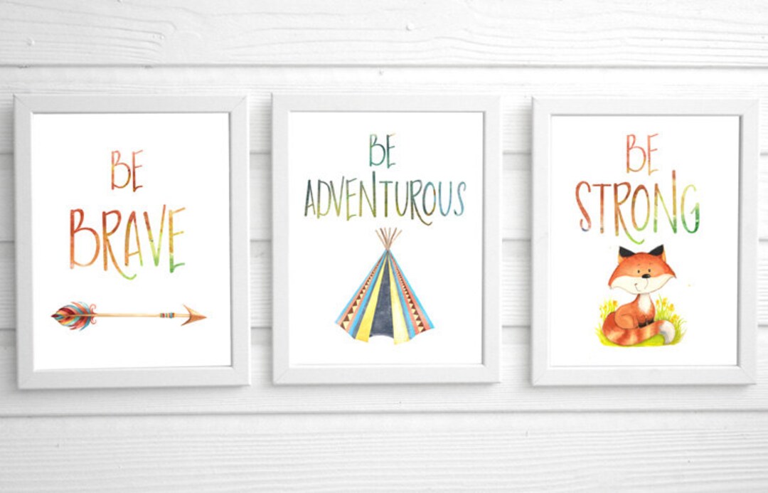 Be Brave Be Strong Be Adventurous Quotes Arrow Fox Teepee - Etsy