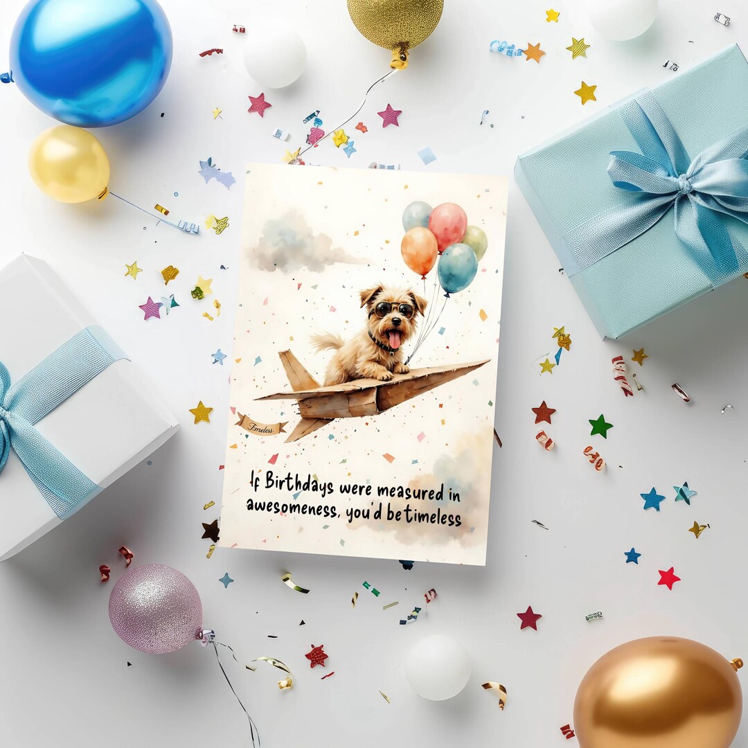Sassy Dog Birthday Card Printable: Funny Pup Greeting (PDF Download ...