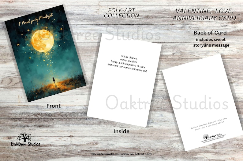 Moonlight Romance Card, Soulmate Anniversary Card - Etsy