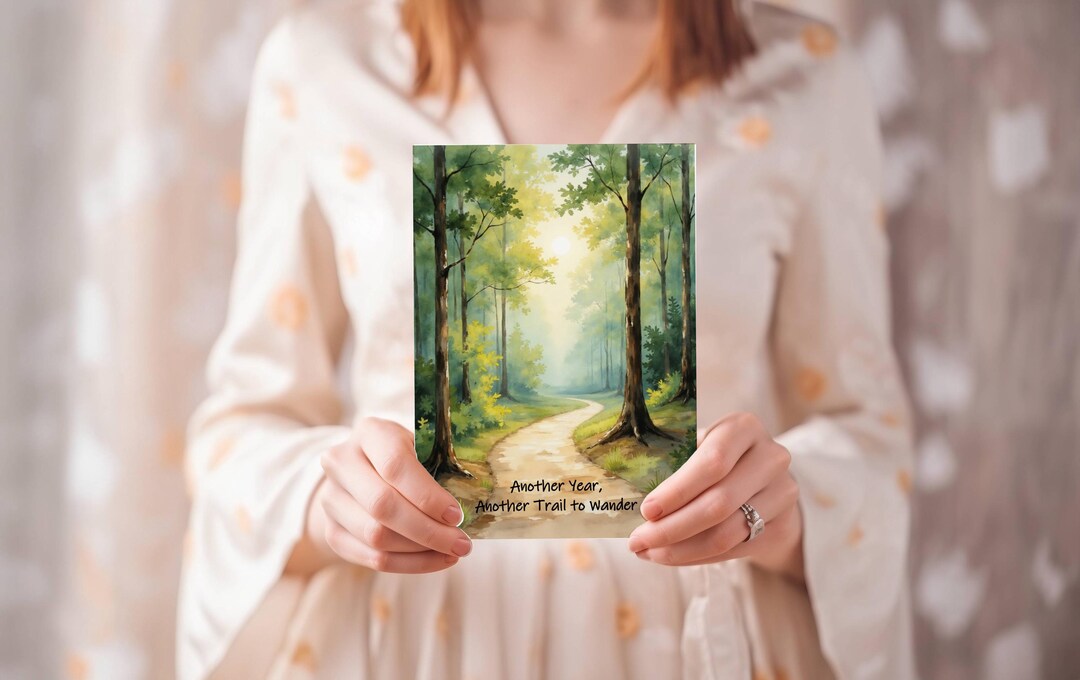 Forest Path Birthday Card, Nature Trail Greeting Card - Etsy