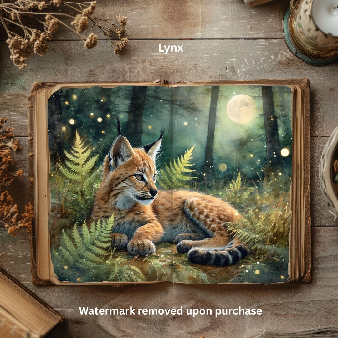 Woodland Animals Junk Journal Kit, Set 2 - Digital Paper Pack, Forest ...