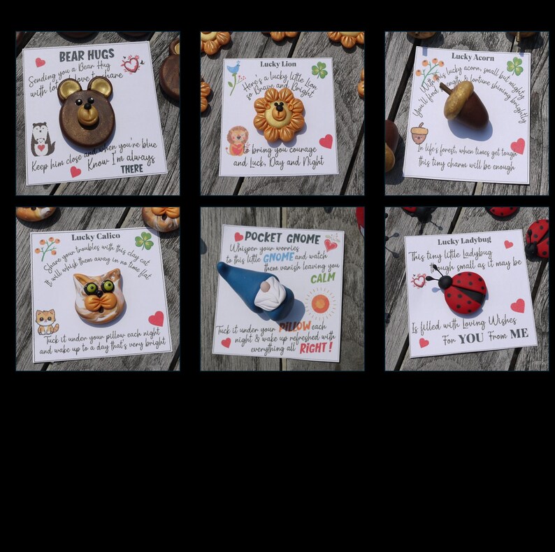 Handmade Clay Ladybug Hug Token: Lucky Charm With Poem - Etsy