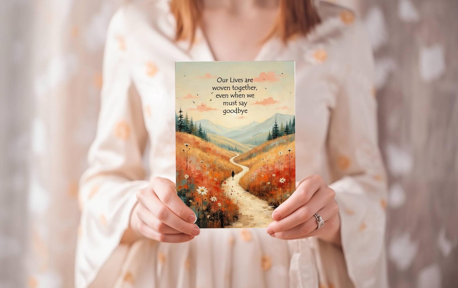 Folk-art Sympathy Card, Bereavement Condolences, Thinking of You - Etsy