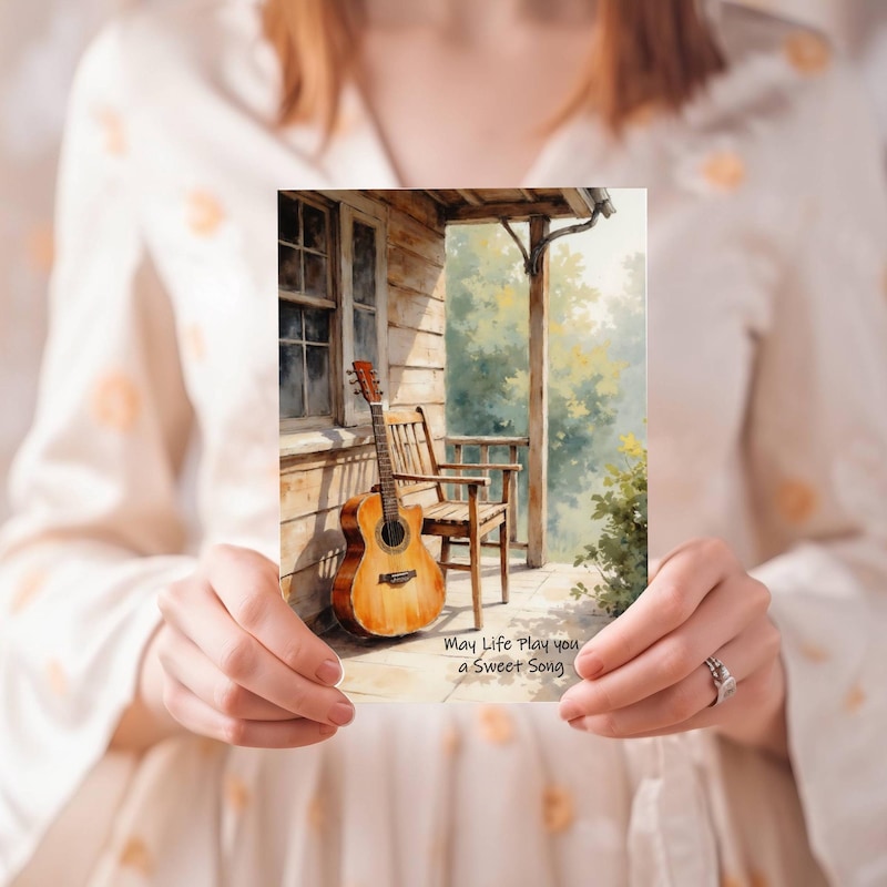 Acoustic Birthday Card - Etsy