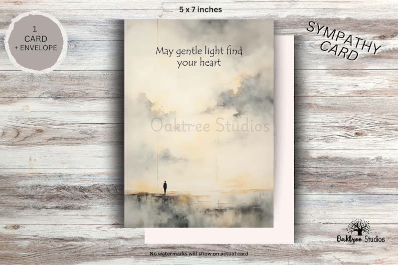 Sympathy Card, Gentle Light Condolences, Loss of Loved One - Etsy