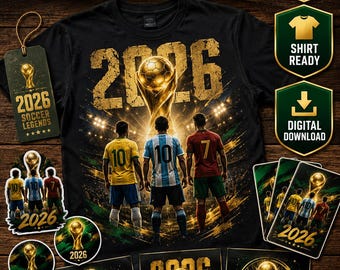 2026 World Cup Messi Ronaldo Neymar PNG Design (digital Download) - Etsy