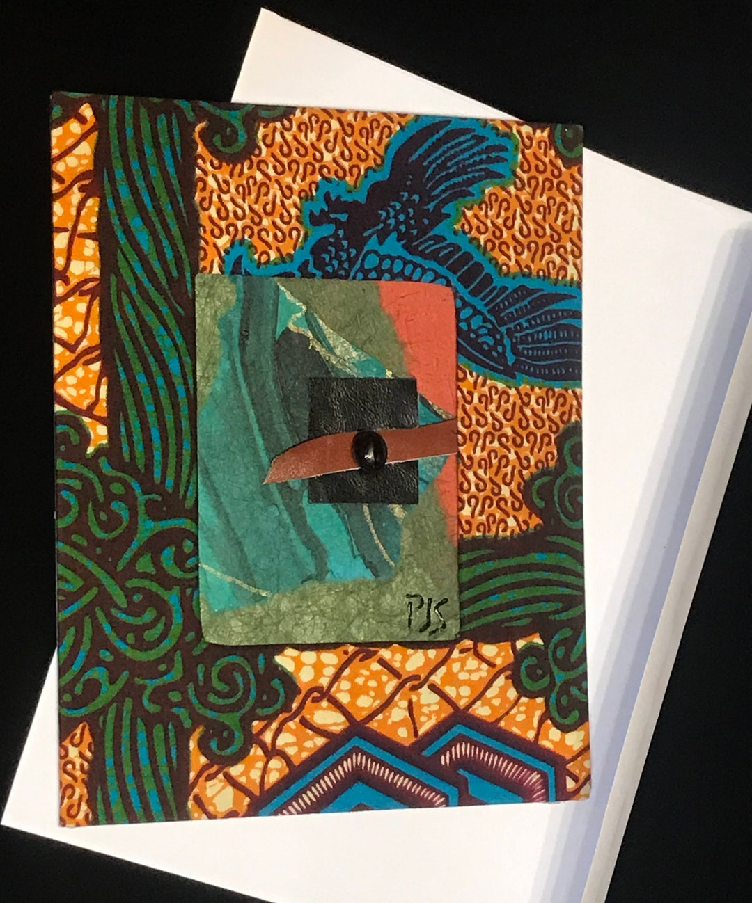 Ultimate Greeting Cards/ Handmade/ African Fabric/leather/natural and ...