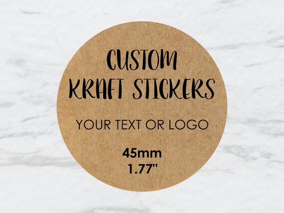 Custom Kraft Stickers Customizable Stickers Stickers for - Etsy Australia
