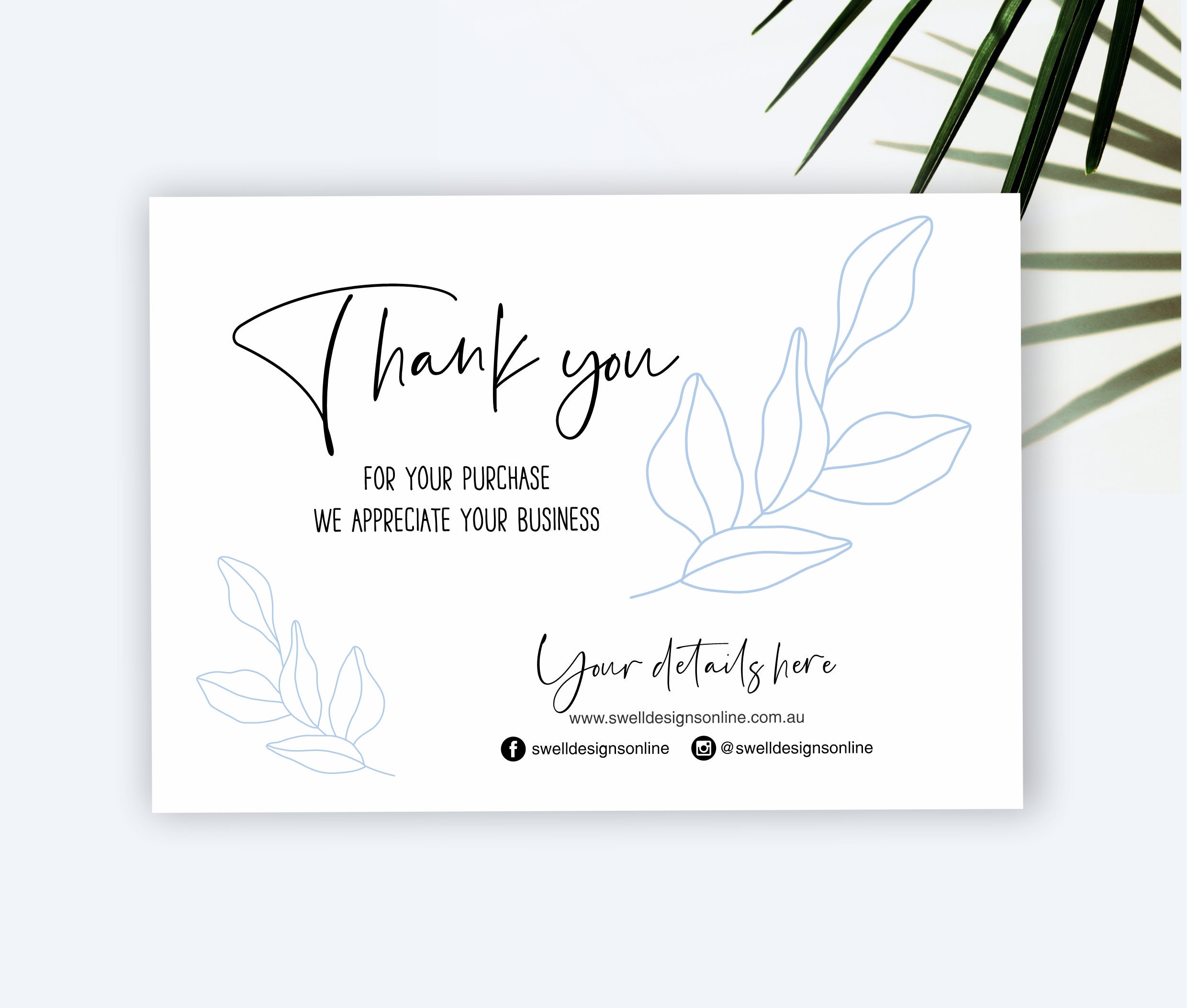 Custom Thank You Cards | Business Order Note (A7 - 105 X 74mm) - Etsy ...