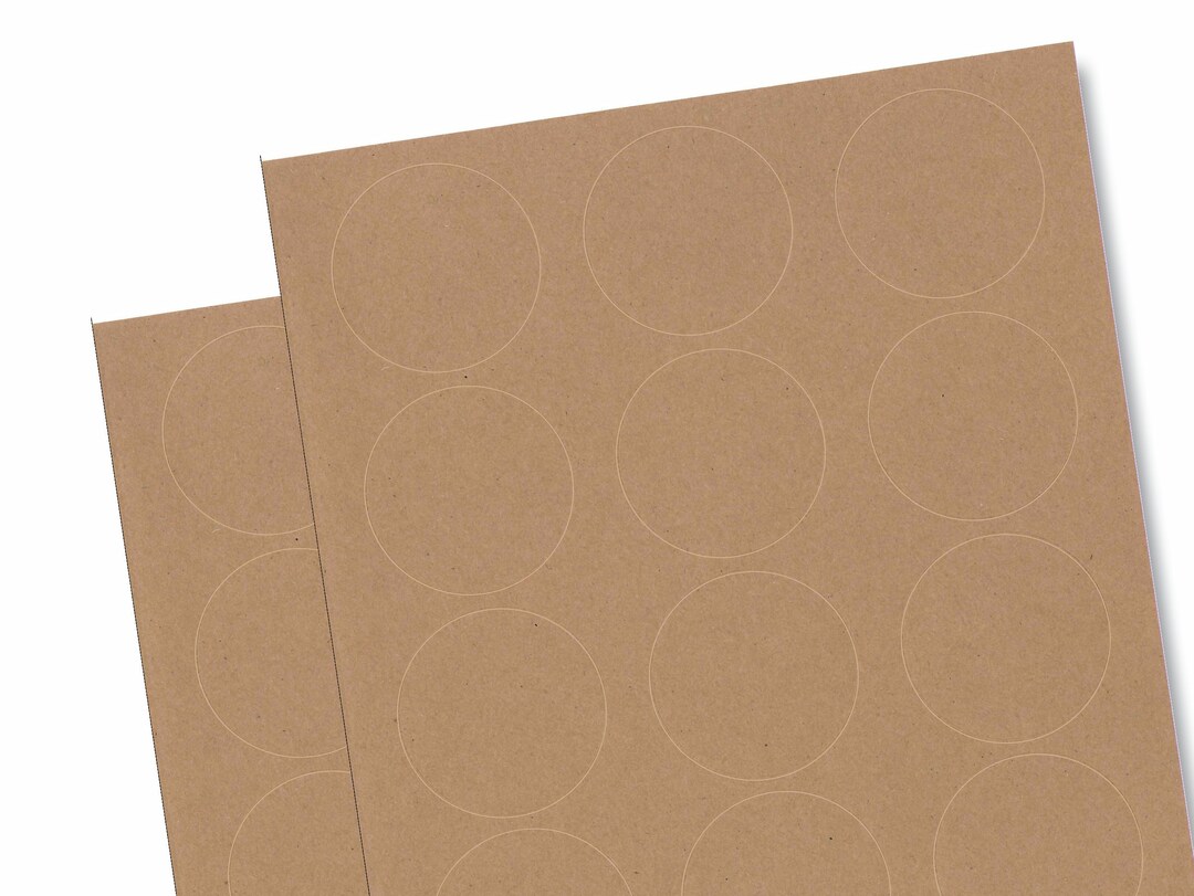 Blank Kraft Sticker Labels | Printable A4 Sheet - Etsy
