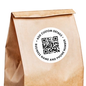 QR Code Stickers, Round Labels With QR Code, Custom Sticker With QR ...