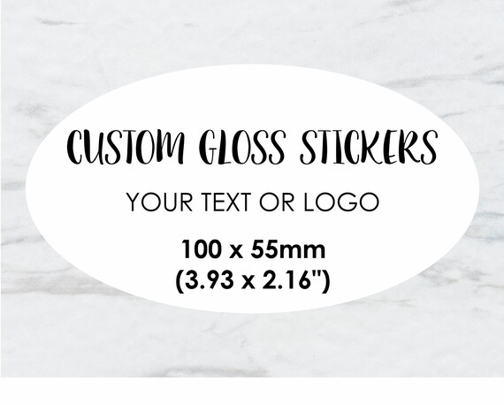 Personalised Oval Stickers Brand Logo Labels Labels for - Etsy