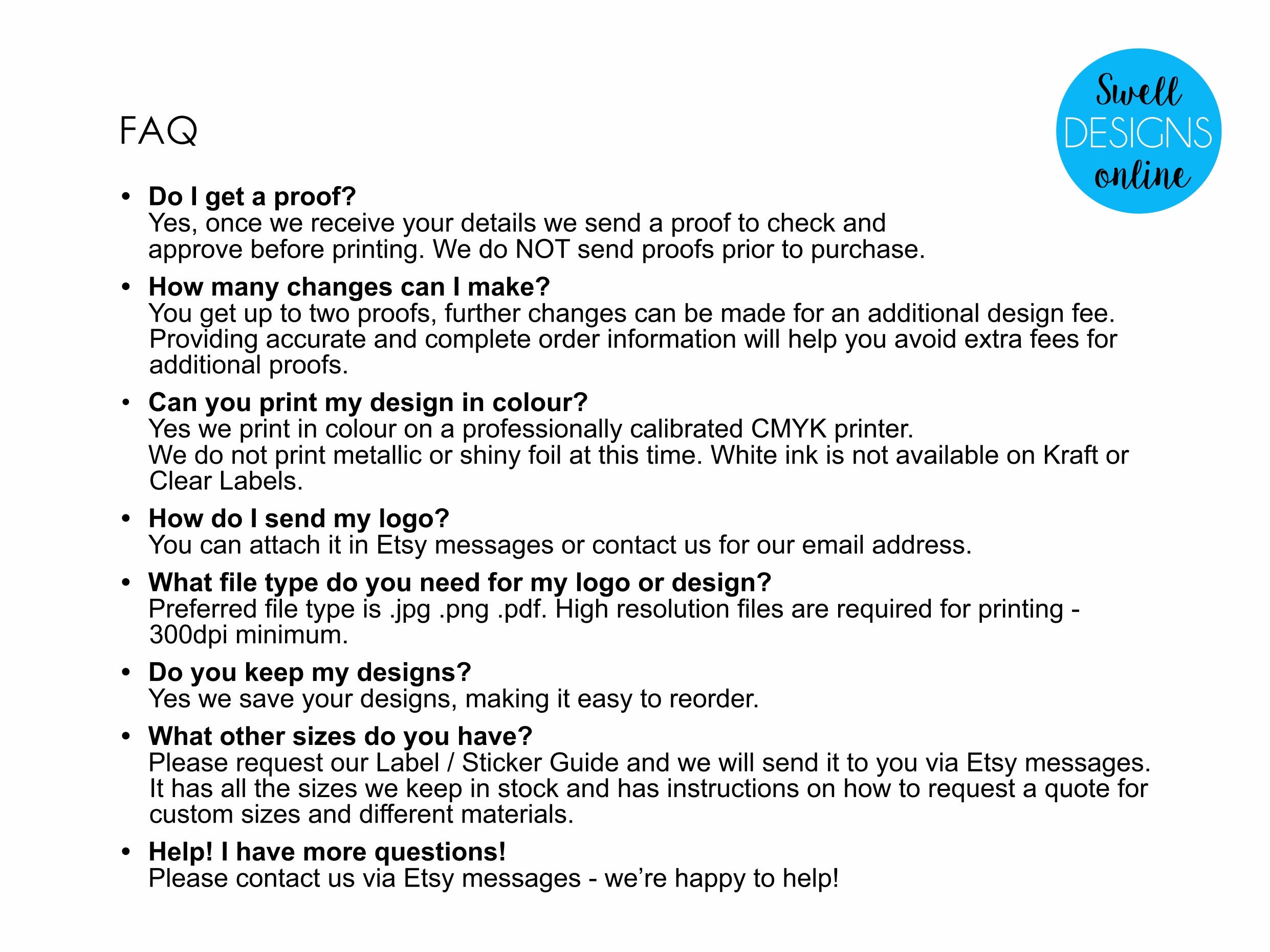 Logo Sticker Labels With Your Details Stickers for Glass - Etsy Australia