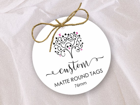 Round Gift Tag Wedding Favor Tag Round Tag Customise | Etsy
