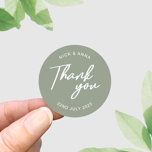 Wedding Thank You Stickers Favor Stickers Wedding Favours Stickers for ...