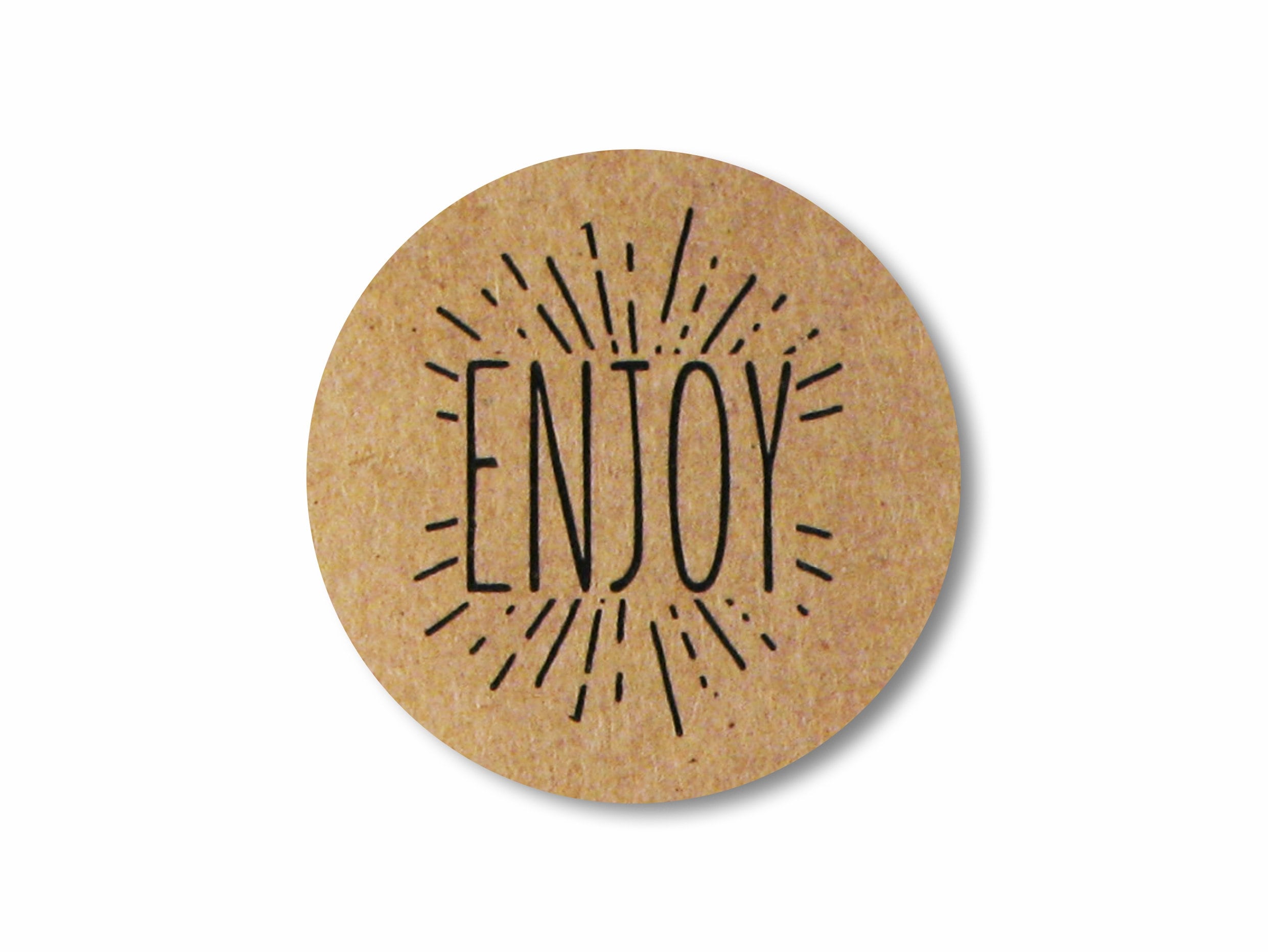 Enjoy Stickers Round Kraft Labels for Packaging. Fun - Etsy Australia