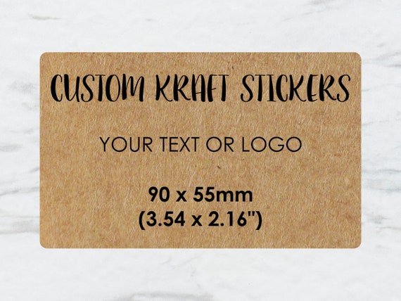 Kraft Rectangle Labels Customised Product Stickers - Etsy