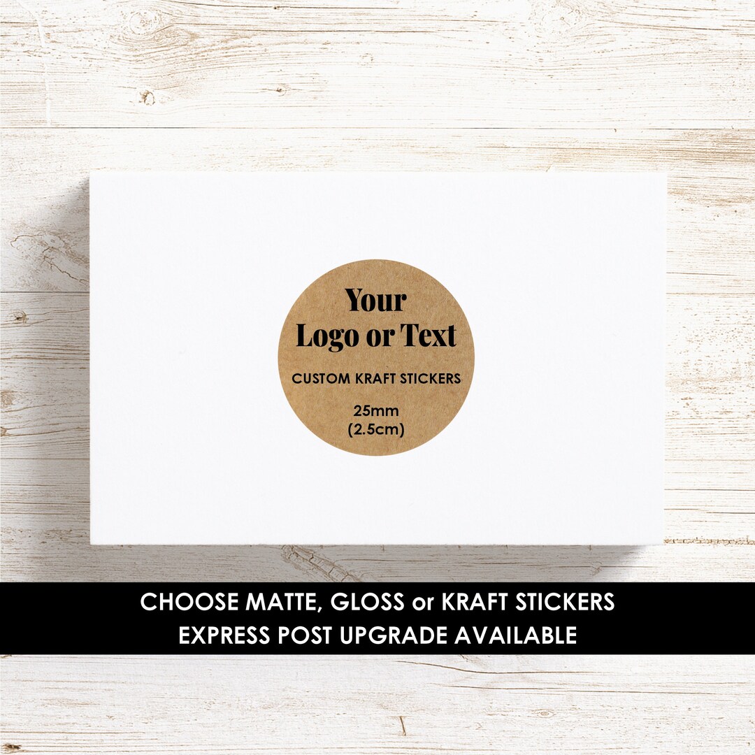 Custom Kraft Sticker Labels | Product Labels | Rustic Kraft Brown ...