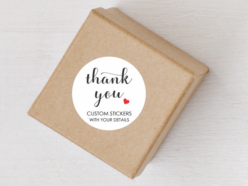 Thank you Custom Stickers Round Stickers Small Gloss | Etsy
