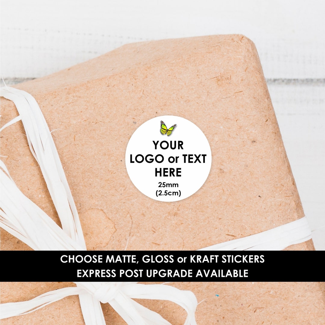 Small Glossy Stickers Customised With Your Details | Logo Brand Labels ...