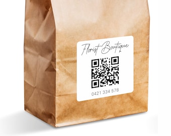 Square Qr Code Sticker - Etsy